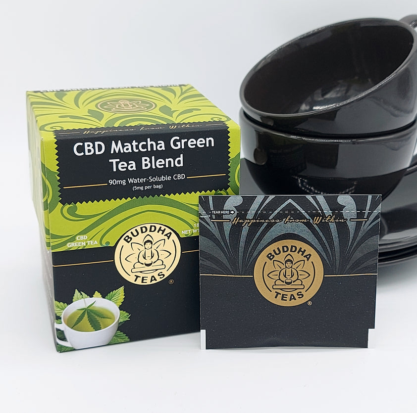 Buddha Teas UK - CBD Matcha Green Tea Blend (18 tea bags)