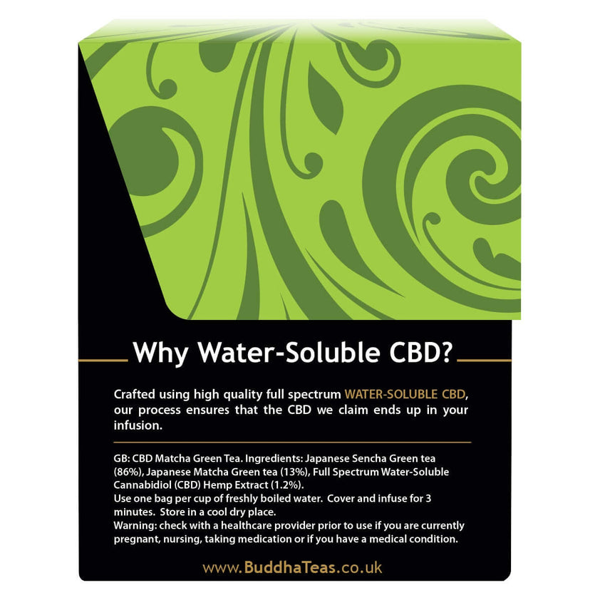 Buddha Teas UK - CBD Matcha Green Tea Blend (18 tea bags)