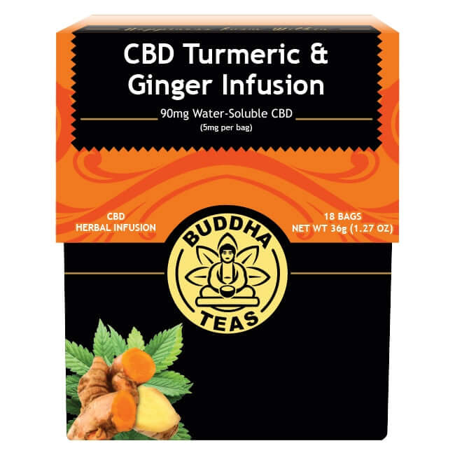 Buddha Teas UK - CBD Turmeric & Ginger Infusion (18 tea bags)